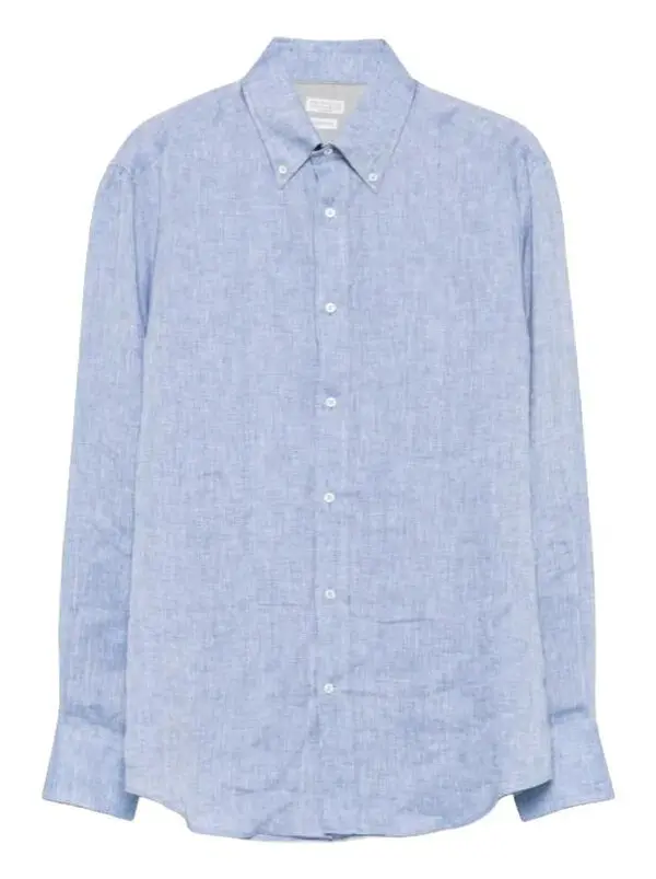 Brunello Cucinelli Linen Shirt - Blue