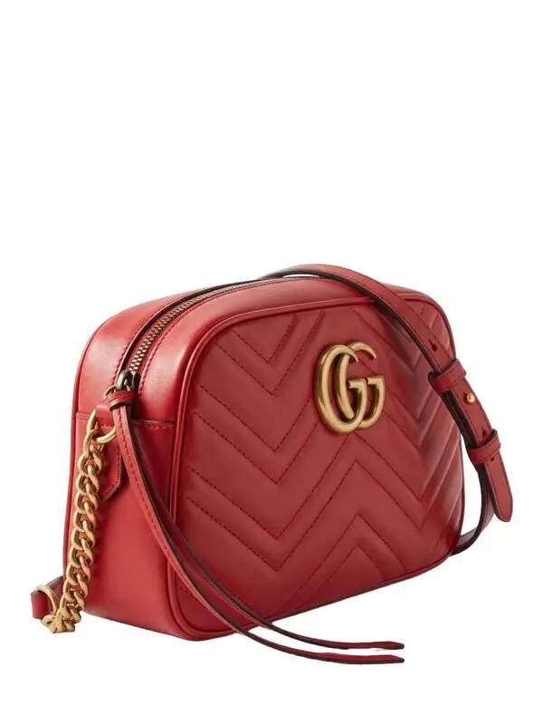 Gucci Gg Marmont Small Shoulder Bag - Red