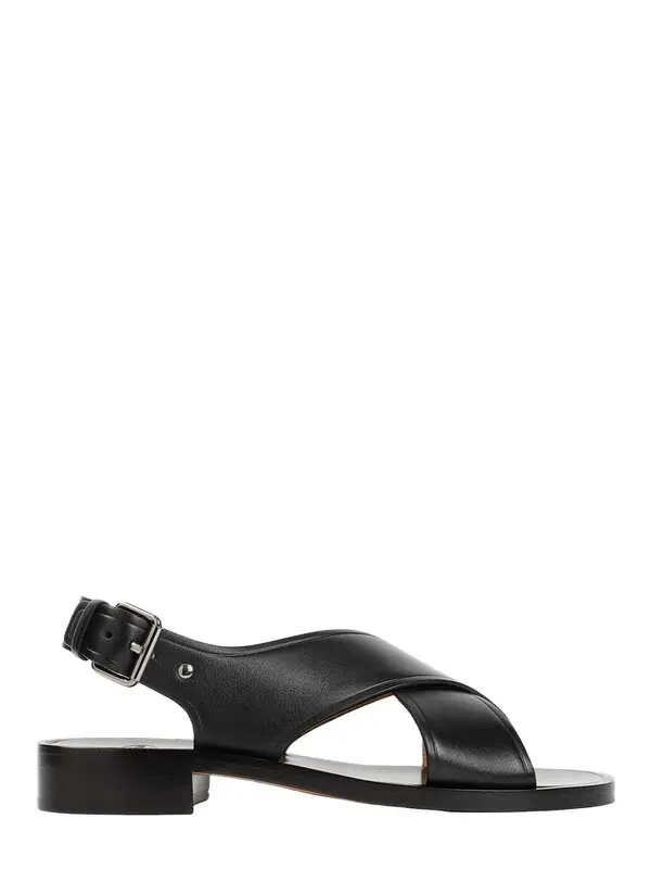 Church's Crossover Strapped Flat Sandals - Black