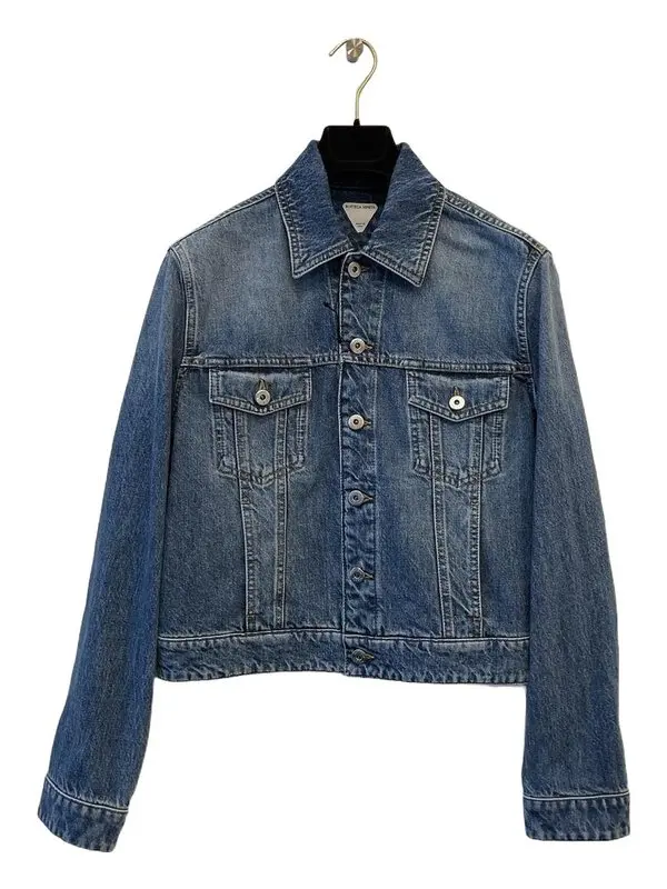 Bottega Veneta Long-sleeved Denim Jacket - Blue