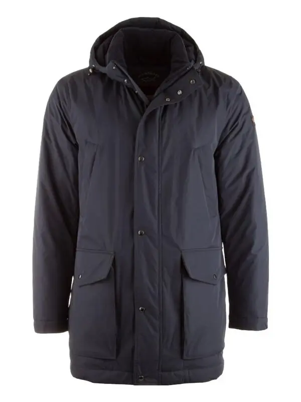 PAUL  SHARK Paul & Shark Cotton Parka With Stand Collar - Black