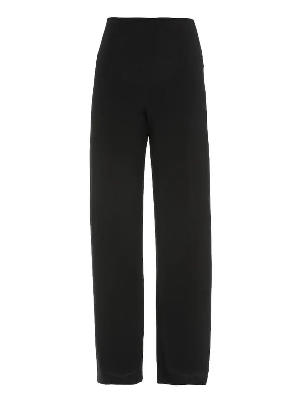 Norma Kamali Elastic-waist Wide-leg Pants - Black