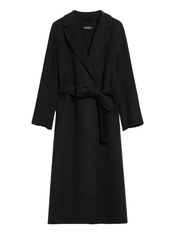 Max Mara Nina Belted Virgin Wool Coat - Black