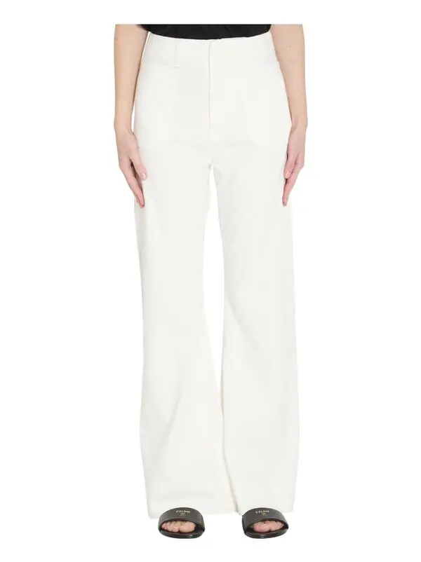 Celine Flare Jeans In Indigo Denim - White