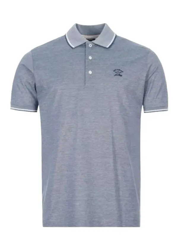 PAUL  SHARK Logo Details Polo Shirt - Gray
