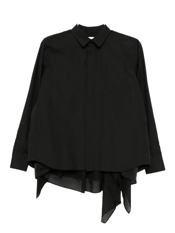 Sacai Long Sleeve Shirt With Lapels And Pockets - No