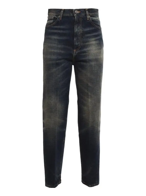 DONDUP Embossed Patch Denim Jeans - Black