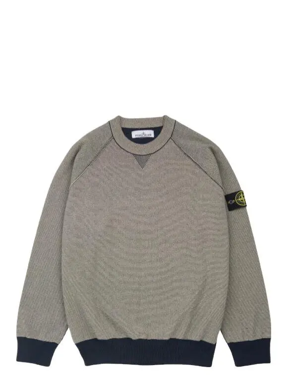 Stone Island Long-sleeved Crewneck Sweater - Navy Blue