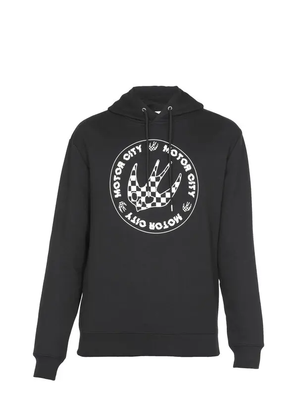 Alexander McQueen Checkerboard Graphic Hoodie - Black
