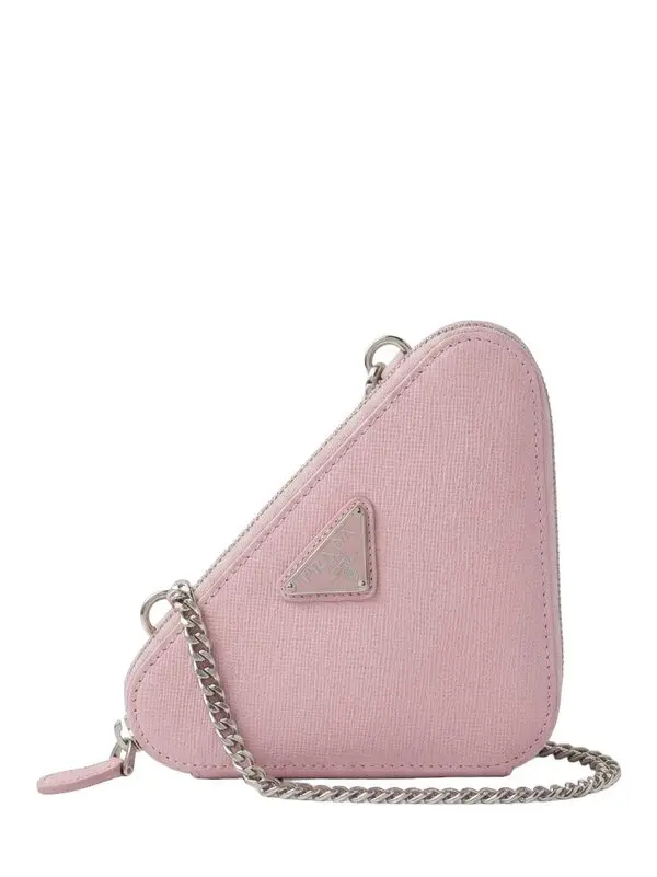 Prada Logo Cross-body Bag - Snow Pink