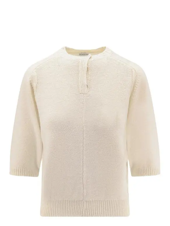 Bottega Veneta Ribbed Knit Top - Nude