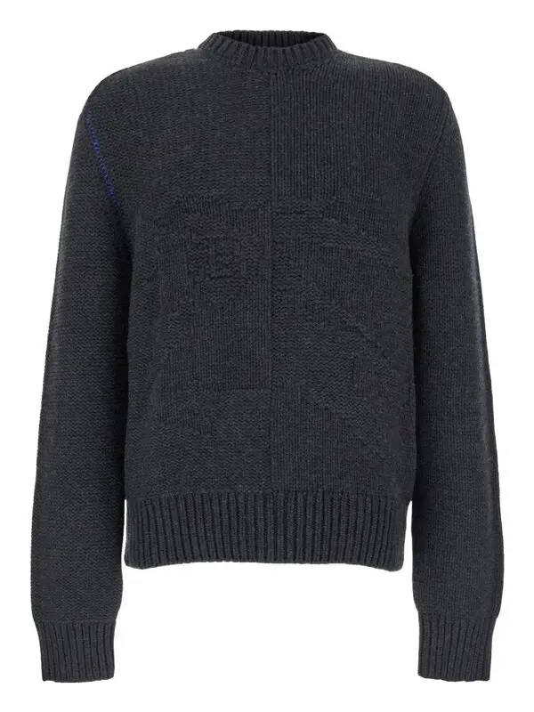Burberry Ekd Intarsia-knit Crewneck Jumper - Black