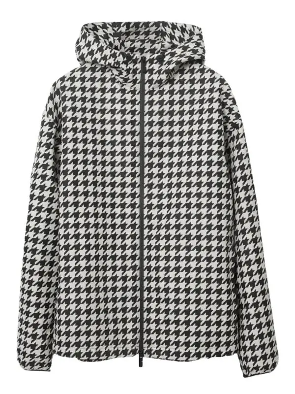Burberry Equestrian Knight-print Hooded Jacket - White