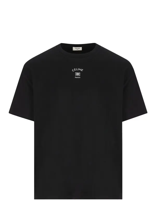 Celine T-shirt In Cotton Jersey - Black/white