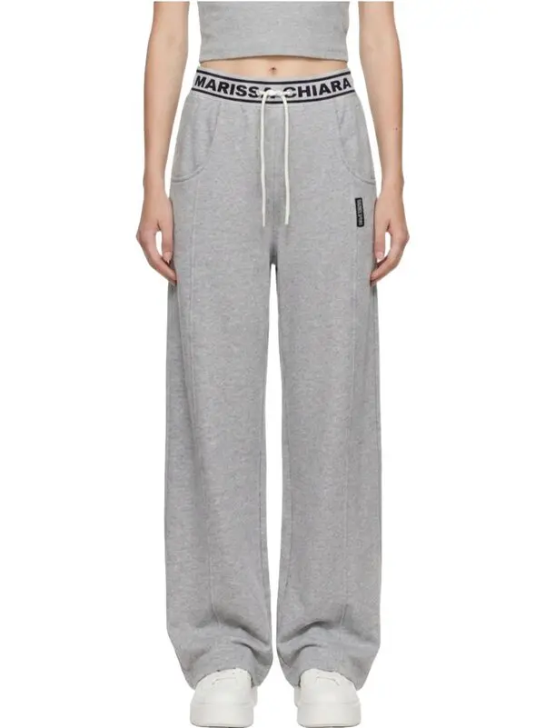 Marissa Chiara Drawstring Wide Leg Sweatpants - Grey