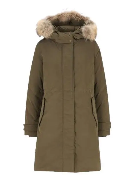 Woolrich Hooded Down Jacket - Brown
