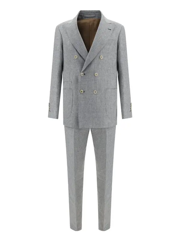 Brunello Cucinelli Double Breasted Two-piece Suit - Gray