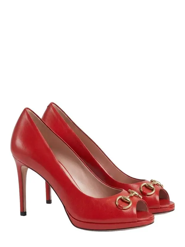 Gucci Horsebit High-heel Open-toe Sandals - Brown