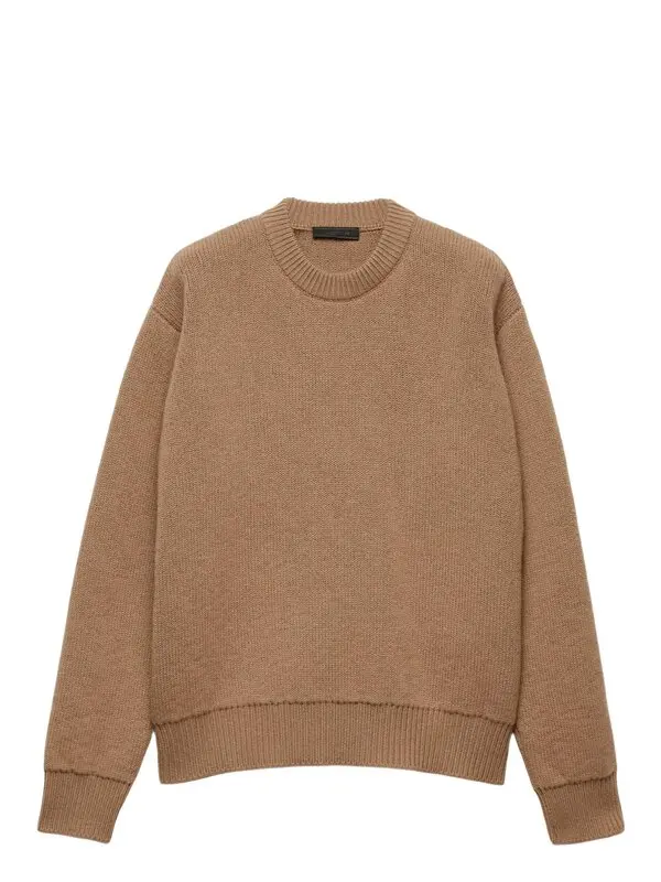 Prada Cashmere Crew-neck Sweater - Camel