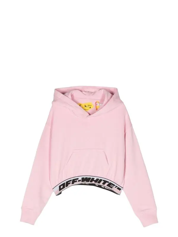 Off-White Logo Hem Hoodie - Pink