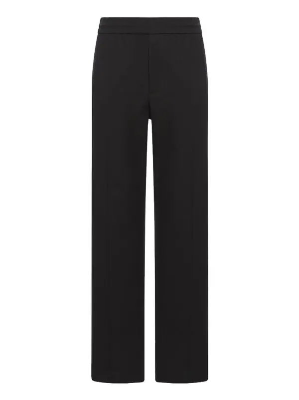 Valentino Garavani High Waist Straight Leg Trousers - Black