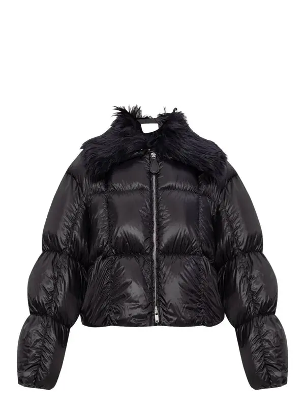 JIL SANDER Padded Down Jacket With Detachable Collar - Black