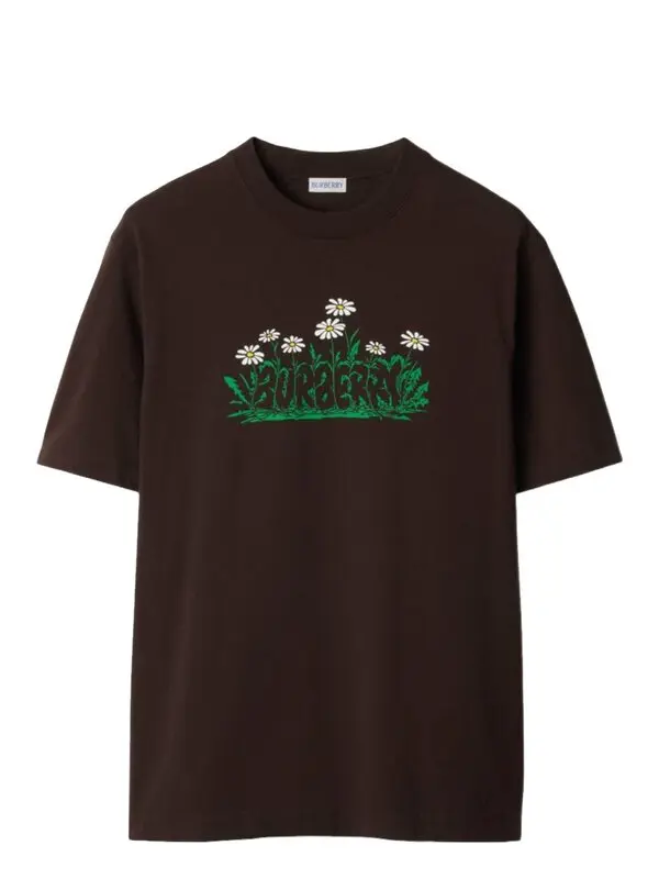 Burberry Graphic Printed Crewneck T-shirt - Peat