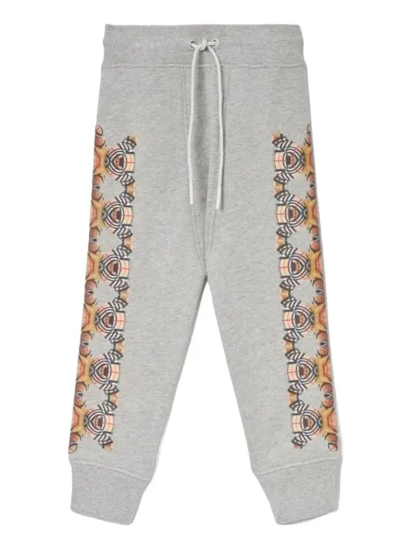 Burberry Thomas Bear-print Track Pants - Gray