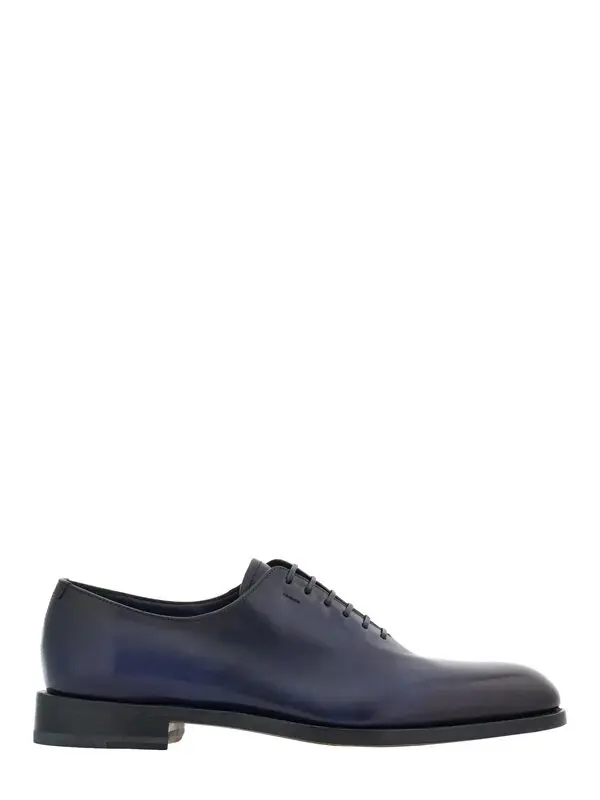 FERRAGAMO Tramezza Plain Toe Oxford - Midnight Blue/black