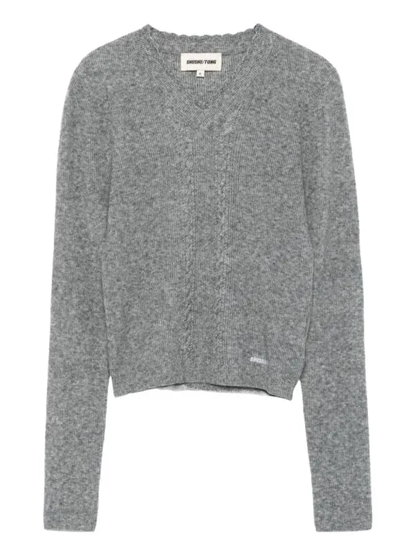SHUSHU/TONG Cropped Sweater - Gray