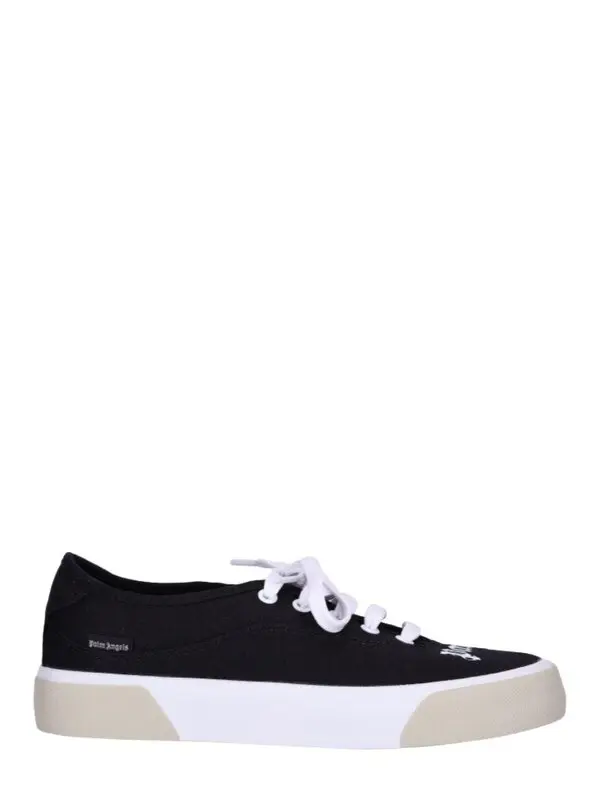 Palm Angels Logo Printed Lace-up Sneakers - Black
