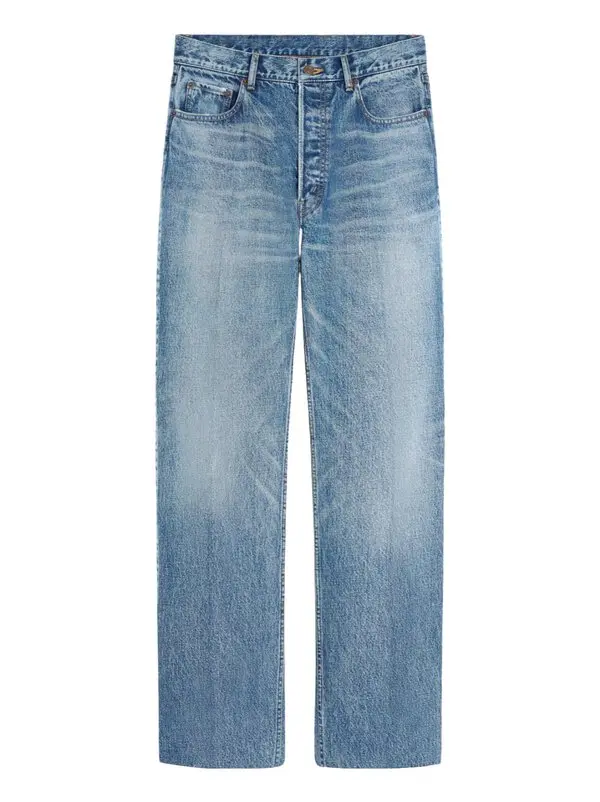 Celine Boyfriend Jeans In Cotton Denim - Blue