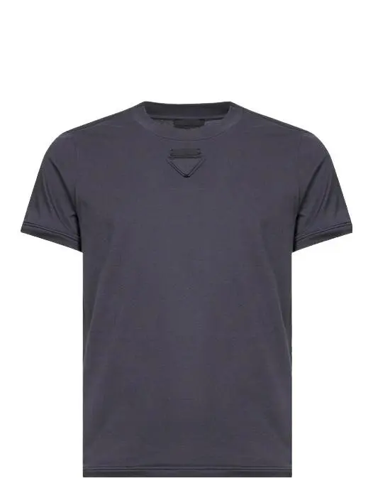 Prada Triangle-patch Crewneck T-shirt - No