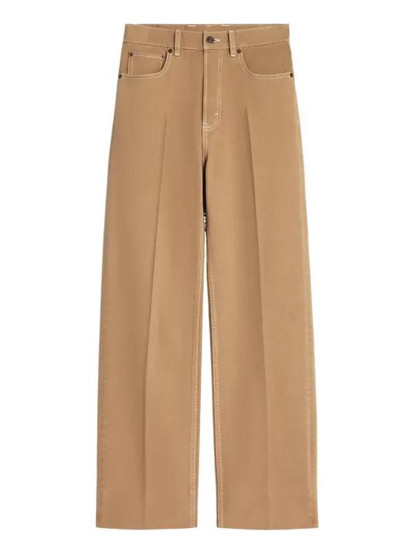 Celine Boyfriend Jeans In Cotton Denim - Latte Light Stone Wash