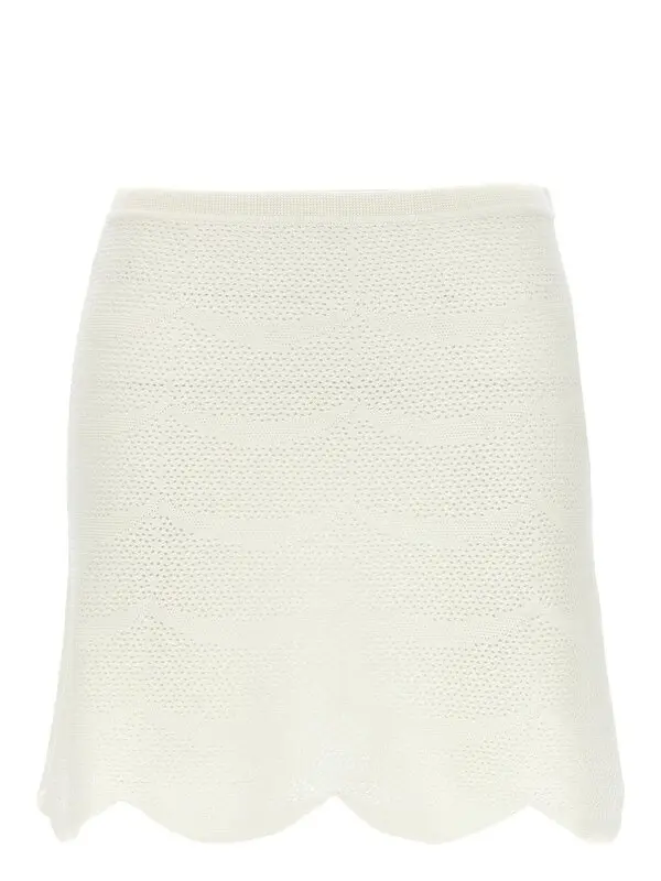 TOM FORD Crochet Mini Skirt - White