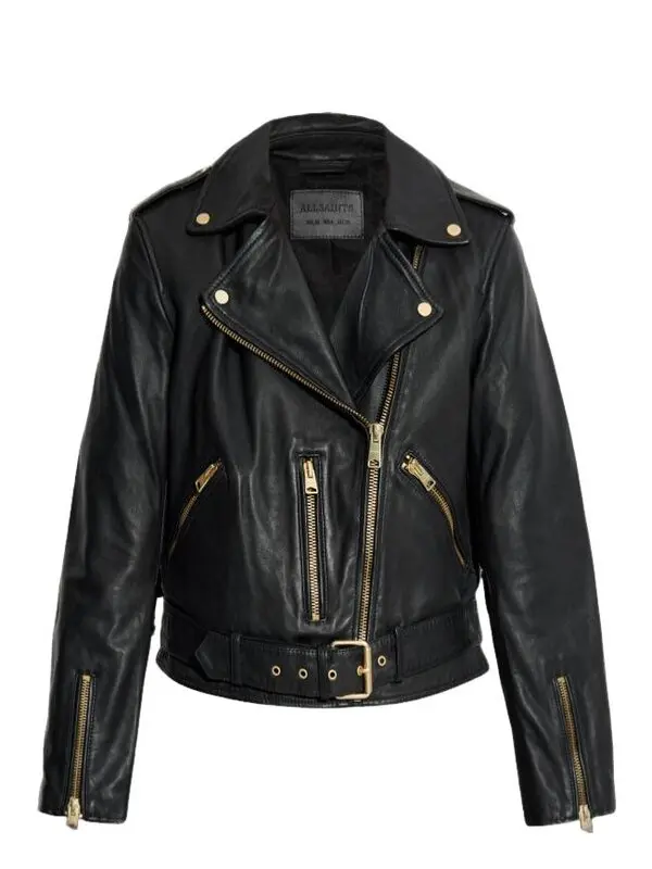 ALLSAINTS Classic Leather Biker Jacket - Black