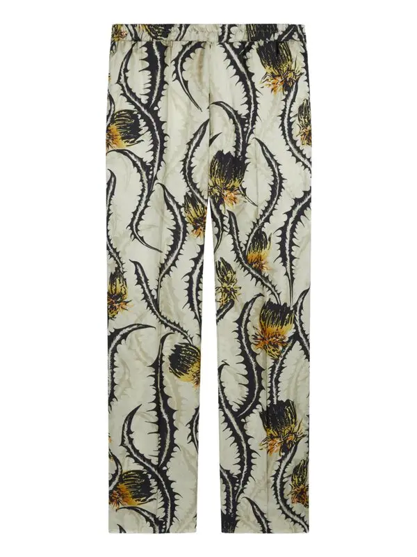 Dries Van Noten Floral Print Straight-leg Trousers - Multicolor