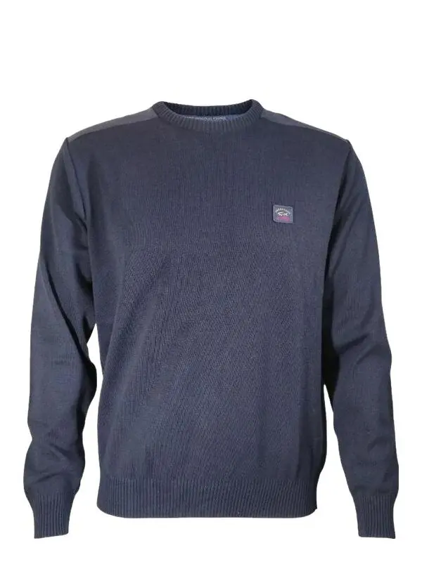 PAUL  SHARK Paul & Shark Round-neck Knitted Pullover - Black