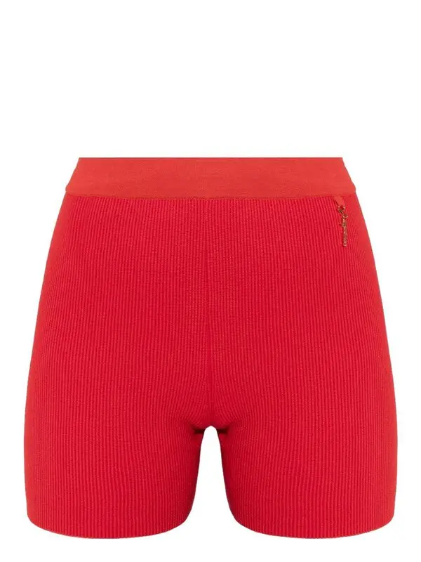Jacquemus Le Short Pralu Ribbed Knit Shorts - Red