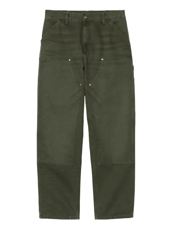 Carhartt Work In Progress Double Knee Stone Canvas Pants - Olive