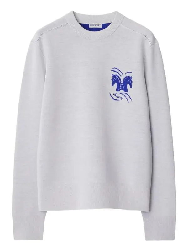 Burberry Mirrored Horse Jumper - Snow