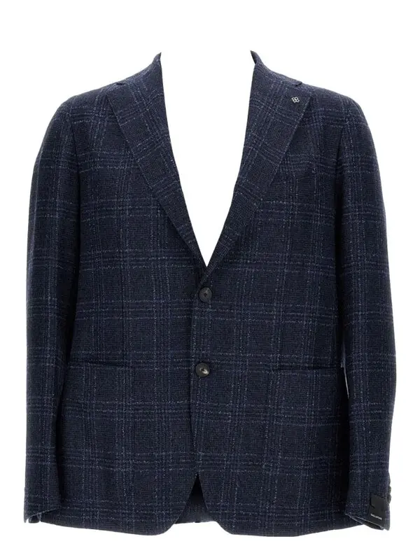 Tagliatore Single-breasted Tweed Blazer - Black