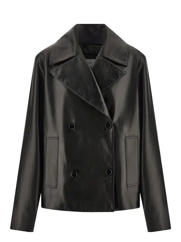 FERRAGAMO Nappa Leather Blouson Jacket - Black