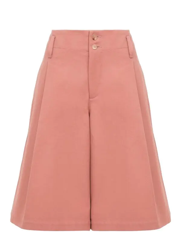 Chloé High-waisted Elephant Leg Shorts - Pink