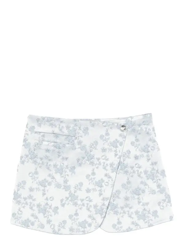 Coperni Graphic Pattern Skirt - Blue