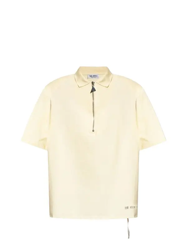 Attico Logo Detailed Half-zip Polo Top - White