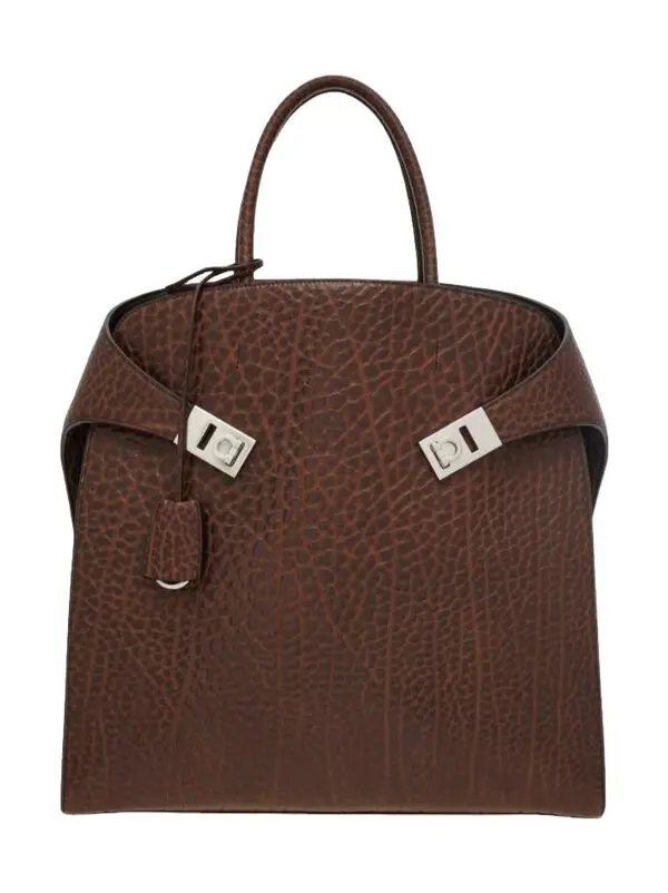 FERRAGAMO Hug Tote Bag - Naturale/testa Di Moro