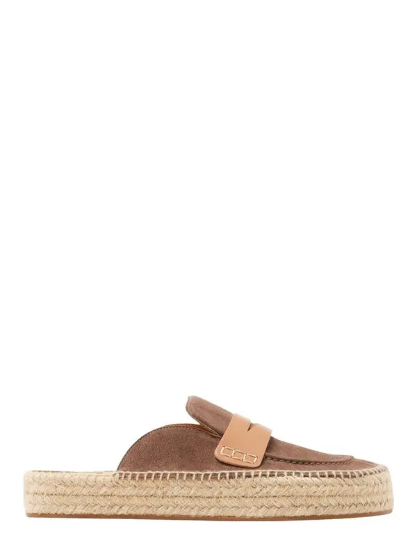 J.W.ANDERSON Round Toe Espadrille Mules - Taupe