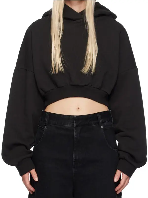 ENTIRE STUDIOS Long-sleeved Hooded Hoodie - Soot Color