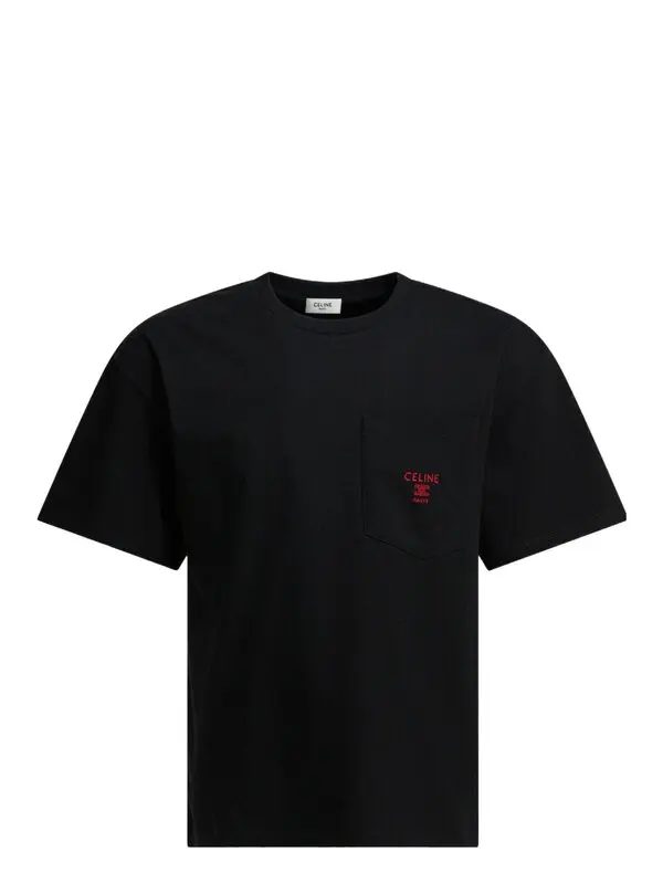 Celine T-shirt In Cotton Jersey - Black